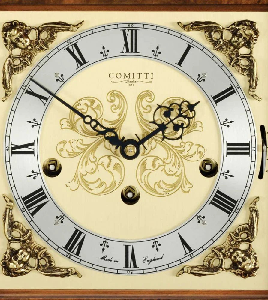 The Georgian Basket Top Triple Chime In Walnut by Comitti Clocks ...